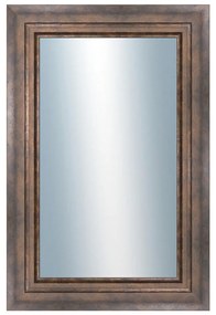 DANTIK - Zarámované zrcadlo - rozměr s rámem cca 40x60 cm z lišty TRITON široký měď antik (2951)
