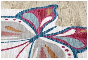 Dětský kusový koberec Motýli krémový 133x192cm