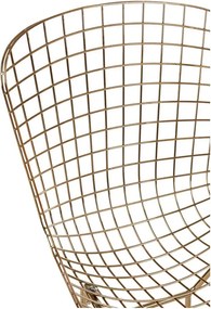 Kovová jídelní židle ve zlaté barvě District – Premier Housewares