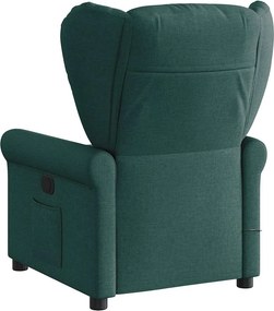 Elektrické masážní polohovací křeslo tmavě zelené textil 3303370