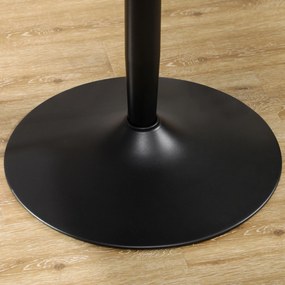 HOMCOM Jídelní stůl Kulatý kuchyňský stůl pro 2 osoby, Moderní jídelní stůl s ocelovou nohou, Protiskluzová podnož, Ideální do malých místností| Aosom