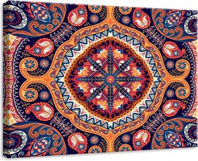 Obraz 70x50 Geometrická mandala do obývacího pokoje v boho stylu Etnické vzory