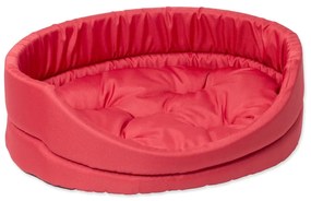 Červený plyšový pelíšek pro psy 46x54 cm Dog Fantasy DeLuxe – Plaček Pet Products