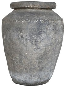 Šedá antik hliněná váza Grimaud XL - Ø 45*70 cm