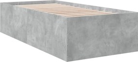 Rám postele betonově šedý 75 x 190 cm kompozitní dřevo 3280982