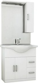 Baden Haus Koupelnový set Creta, 87,5 cm, dřevotříska, bílý