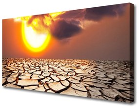 Obraz na plátně Slunce Poušť Krajina 100x50 cm