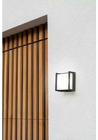 Venkovní nástěnné LED svítidlo Lutec / 8 W / hliník / antracit / teplá bílá