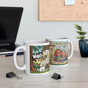Personalizovaný hrnek z vlastní fotky pro rodinu – Komiksový styl