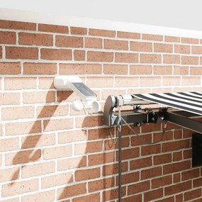 Automatická zatahovací markýza s LED antracit a bílá 450x300 cm 3310236