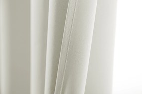 Bílo-krémový závěs OXFORD 140x270 cm Zavěšení: Řasící páska