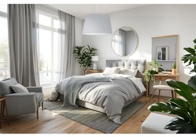Závěsné svítidlo Gaja, 1x světle šedé textilní stínítko, (fi 44cm), w