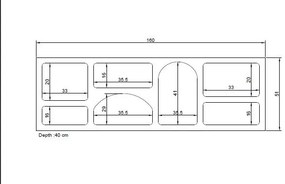 Kalune design Konzolový stolek LORIN antracitový