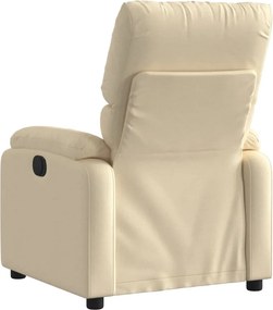 Elektrické polohovací křeslo krémové textil 3204809