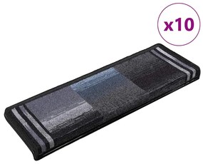 Nášlapy na schody samolepicí 10 ks 65x21x4 cm černošedé 149843