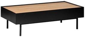 OnaDnes -20% Černý dubový konferenční stolek Teulat Arista 110 x 60 cm