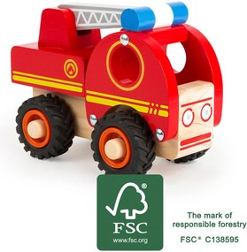 small foot Dřevěné hasičské auto s žebříkem