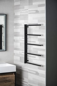 Sapho, SLICE Sušák ručníků 520x790mm, černá mat, SN883