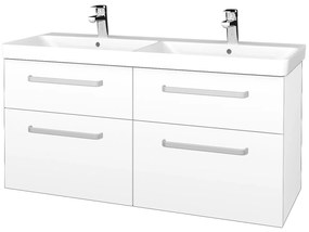 Dřevojas Koupelnová skříň Q MAX SZZ4 120 Varianta: N01 Bílá lesk / Úchytka T01 / M01 Bílá mat