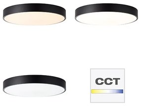 Brilliant G80570A76 Stmívatelné LED svítidlo SLIMLINE černé, průměr 50cm, RC, CCT, Night Light