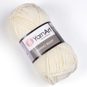 Pletací příze YarnArt MERINO BULKY 502 smetanová, 100g/100m