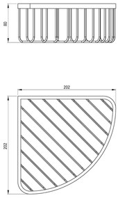 Deante Jasmin, rohový koš na kosmetiku 20x20x8cm, chromová, DEA-ADJ_0561