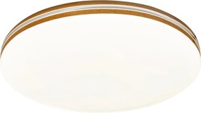 Rabalux Bílé stropní LED svítidlo Oscar2 s dekorem dřeva kulaté 340mm 18W 71173