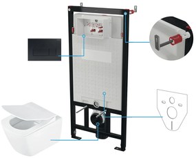 Deante WC set Anemon 6v1, podomítkový systém + toaleta -
