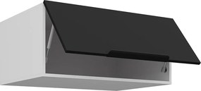 ARIA bc | horní skříňka 80 NAGU-36 1F výklopná | 80 cm | HLUBOKÁ | ANTI FINGERPRINT povrch | bílá/černá