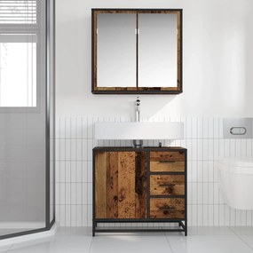 Sada koupelnového nábytku 2 ks Staré dřevo 80 x 33 x 60 cm 3402459