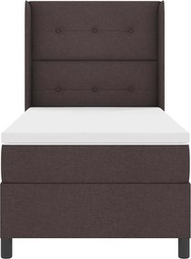 Postel s boxspringem s polštářem Tmavě hnědá 190 x 90 cm textil 3341619