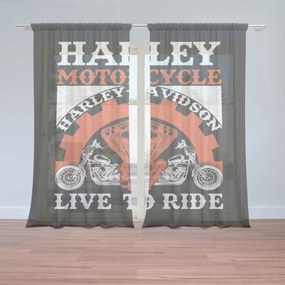 Sablio Záclony Harley-Davidson Live to ride: 2ks 150x250cm