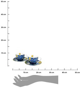 Porcelánový šálek s podšálkem Van Gogh Starry Night 90 ml sada 2ks