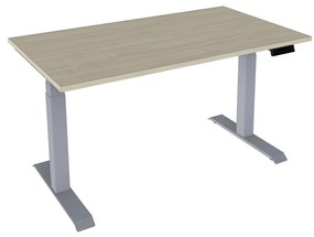 NOBL Dynamic + Elektr. nastavitelný polohovací stůl 140x80 s pamětí Dynamic + Dekor stolové desky: akát, Barva podnože: šedá