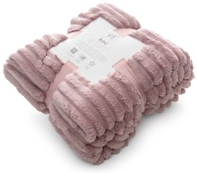 DEKA Z MIKROFLANELU SOFT 70X160 CM PUDROVÁ