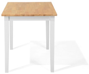 Dřevěný stůl do jídelny bílý 120 x 75 cm HOUSTON Beliani
