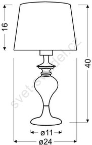 Candellux Stolní lampa GILLENIA 1xE27/60W/230V CA0381