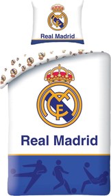 Bavlněné ložní povlečení Real Madrid CF - motiv Bílý balet - 100% bavlna - 70x90 cm + 140x200 cm