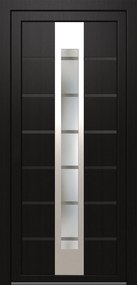 Solid Elements Vchodové dveře Style, 90 P, 1000 × 2100 mm, pravé, plast, antracit, prosklené