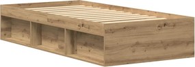 Rám postele bez matrace dub artisan 75x190cm Dřevěné konstrukce 3329310