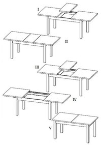 MONTANA s | jídelní stůl STW rozkládací | 160x90 cm | lefkas/smooth grey