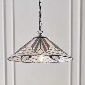 Endon 63938 - Lustr na řetězu Tiffany ASTORIA 1xE27/60W/230V pr. 48 cm