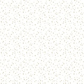 Bílá dětská vliesová tapeta se zlatými hvězdičkami, 7005-2, Noa, ICH Wallcoverings