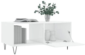 Konferenční stolek lesklý bílý 90 x 50 x 40 cm kompozitní dřevo - Default Title