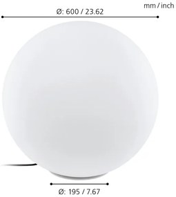 Eglo 98104 - Venkovní lampa MONTEROLO 1xE27/40W/230V IP65 pr.600