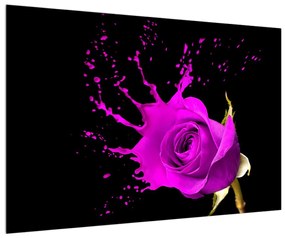 Obraz fialové růže (90x60 cm)