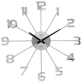 JVD Designové stříbrné kovové čitelné hodiny JVD HT072