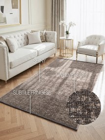 ELLE Decoration, Kusový koberec Brilliance Prisma 106312 Beige z kolekce Elle, 80x150, hnědá, ložnice