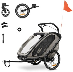 Hauck Bike N Walk Duo cyklovozík 3v1 light grey