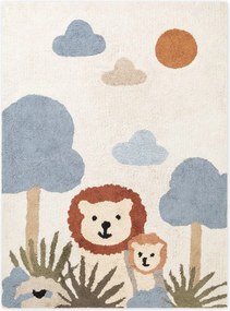 Krémový pratelný/ručně tkaný bavlněný dětský koberec 140x200 cm Snuggle Lionel – Hanse Home